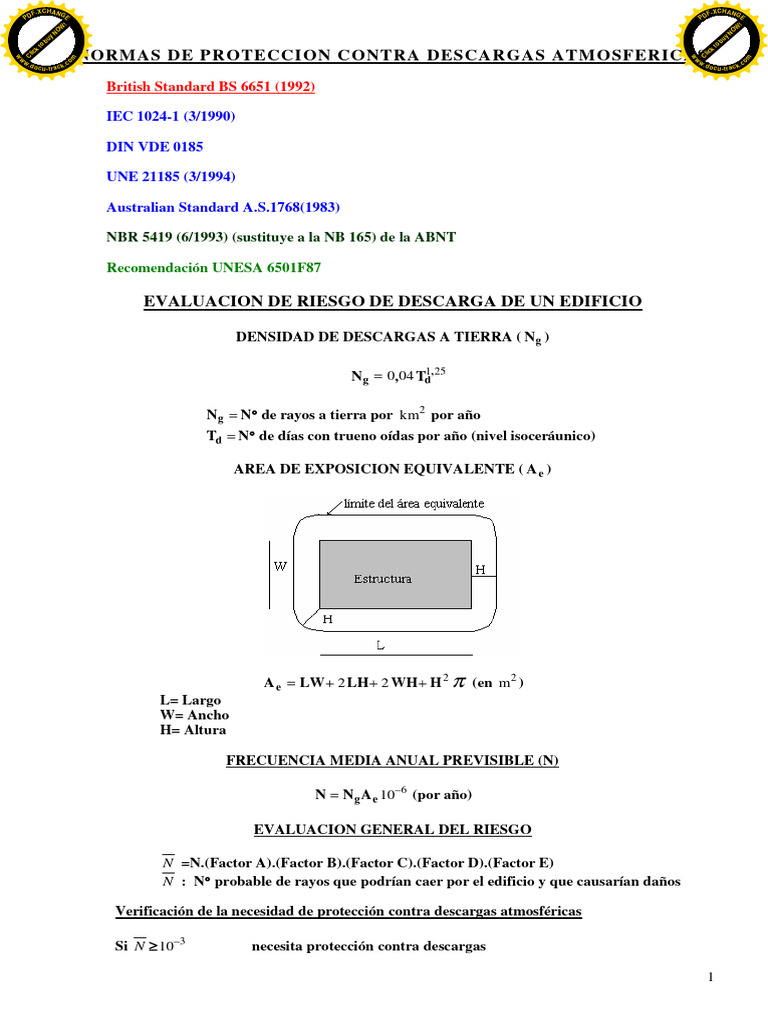 Normas de Proteccion Contra Descargas Atmosfericas | PDF | Ingeniería de Edificación | Rieles