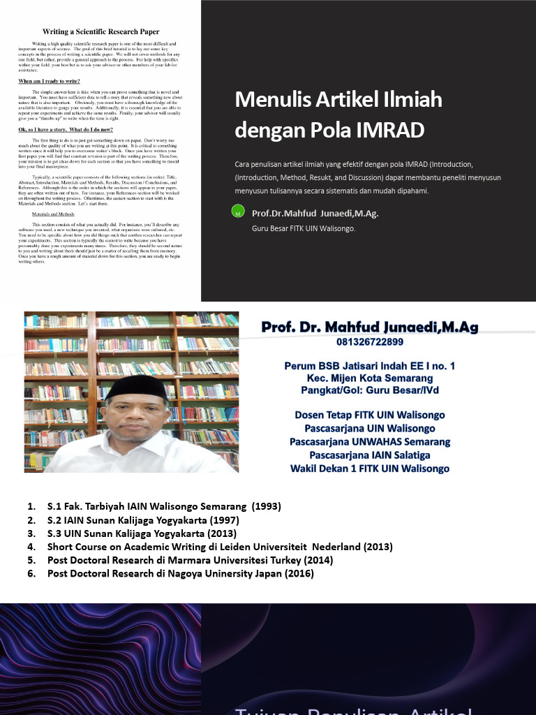 Menulis Artikel Dengan Imrad | PDF | Seni | Sains & Matematika