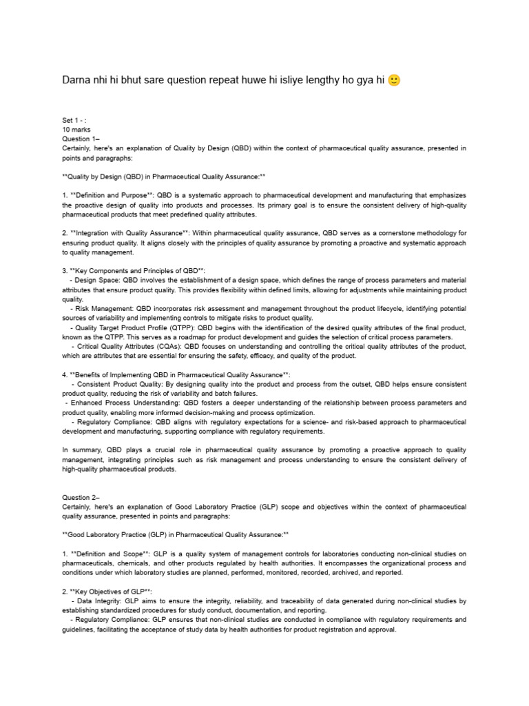 QA Set1 & 2 | PDF | Verification And Validation | Quality Assurance