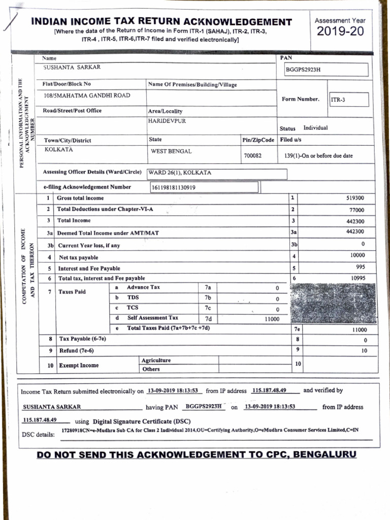 ITR 2019-20 Ascon | PDF | Taxes | Government Finances
