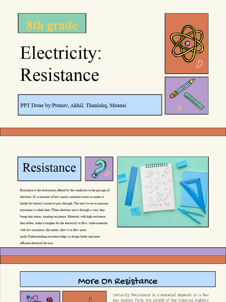 Electricity Resistance | PDF | Electrical Resistance And Conductance ...