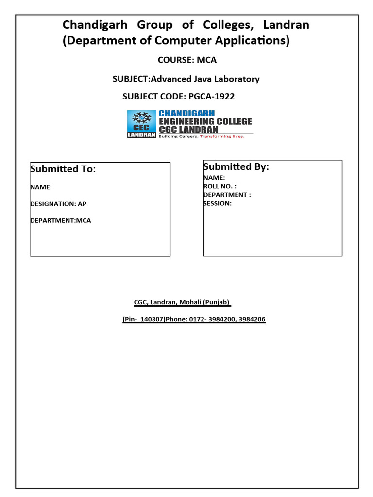 Practical File Advance Java | PDF | Software Engineering | Java Platform Practical File Advance Java | PDF | Software Engineering | Java Platform