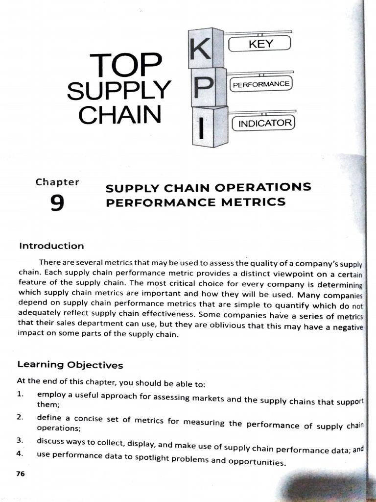 SCM Performance Metrics | PDF | Performance Indicator | Supply Chain