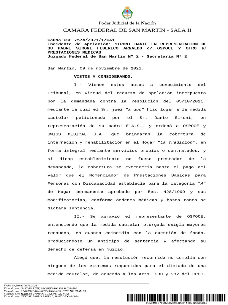 CFed San Martin | PDF | Trastorno mental | Mandato