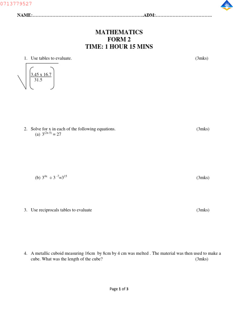Maths F2 QS | PDF | Triangle | Polytopes