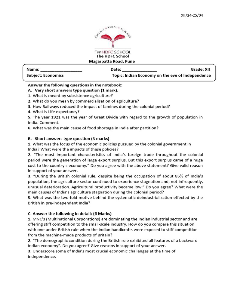 Chapter-1 IED Subjective Worksheet | PDF | Business | Social Science