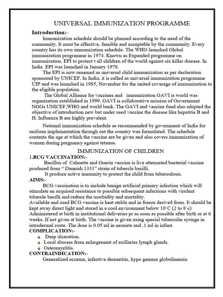Universal Immunization Programme | Download Free PDF | Vaccines ...