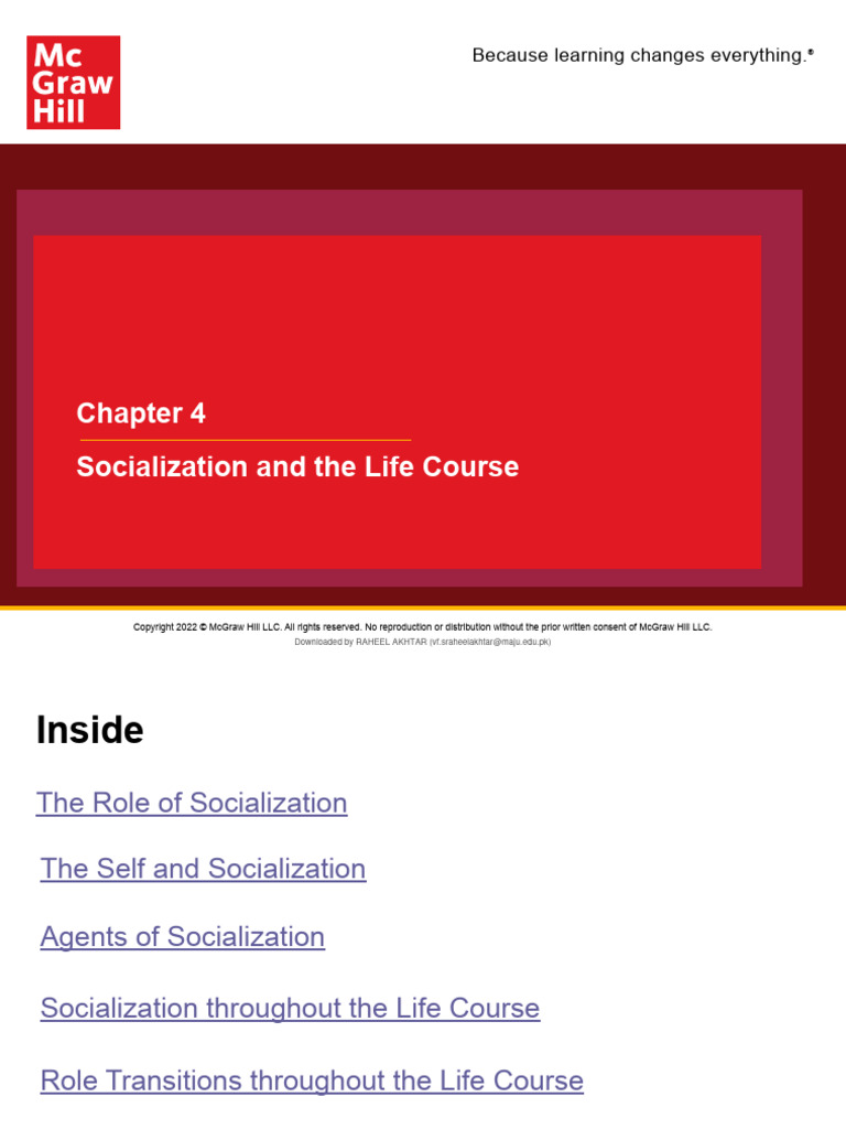 Sociology - Chapter 4 | PDF | Socialization | Child Care