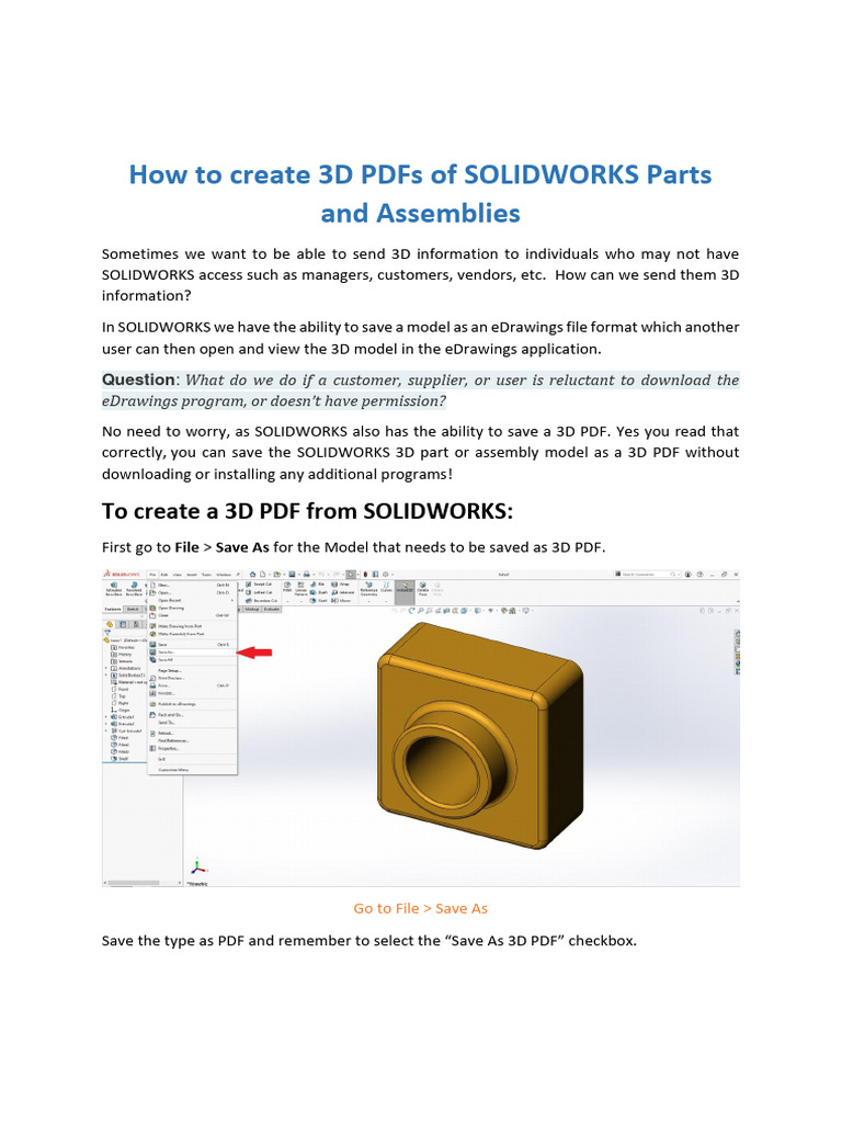 How To Create 3D PDFs (TIPS&TRICKS) | PDF | Art