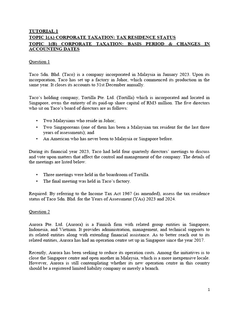 Tutorial 1 | PDF | Singapore | World Politics