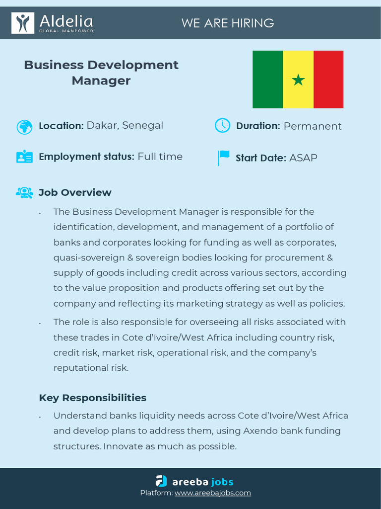 Business Development Manager in Dakar | PDF | Banks | Mindset