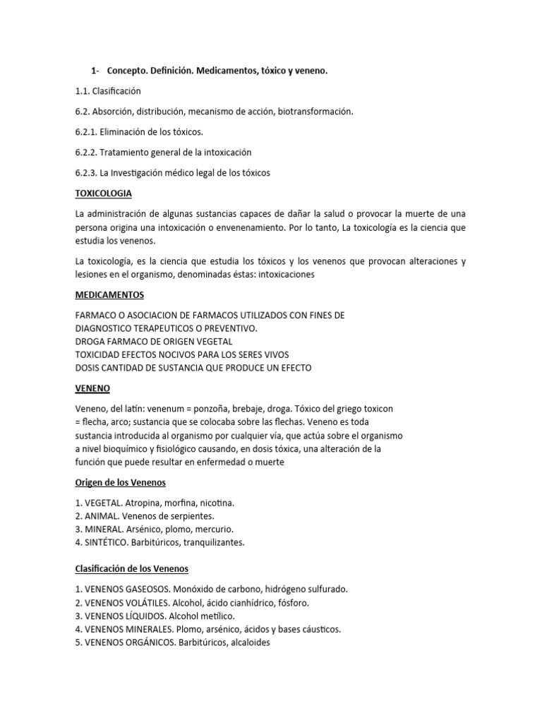 Introducción a la Toxicología y Venenos | PDF | Veneno | Toxicidad