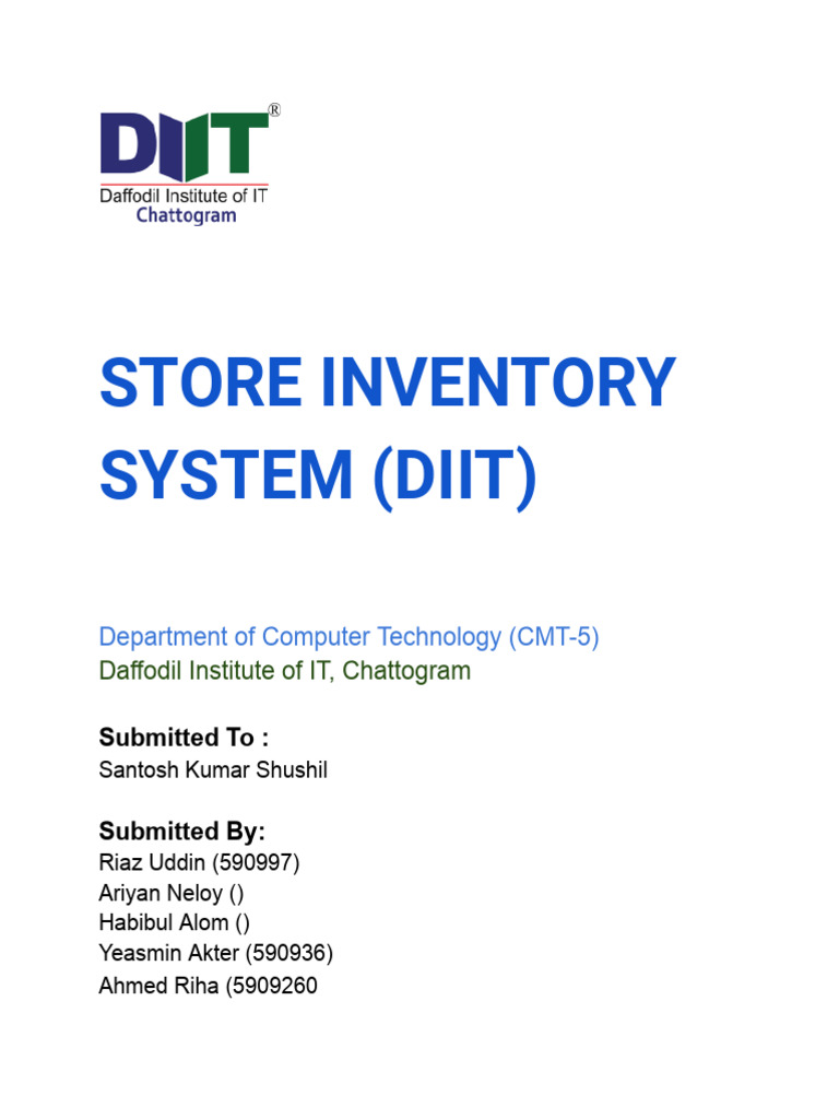 Store Inventory System Overview | PDF | Computers