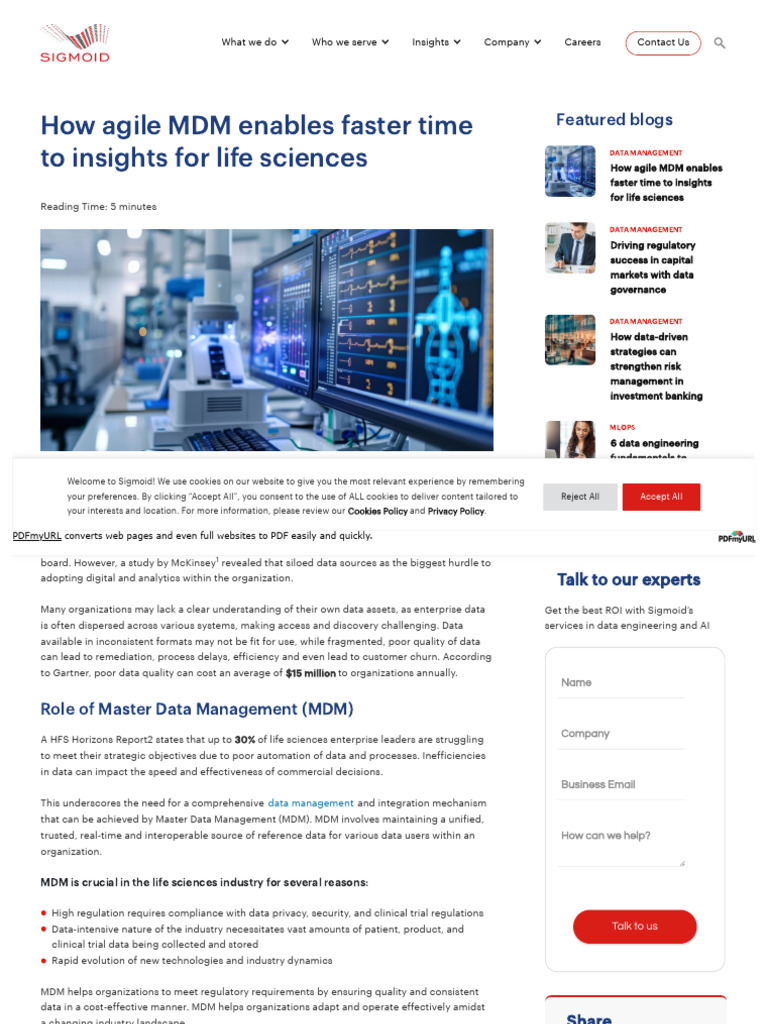 How Agile MDM Enables Faster Time To Insights For Life Sciences | PDF ...