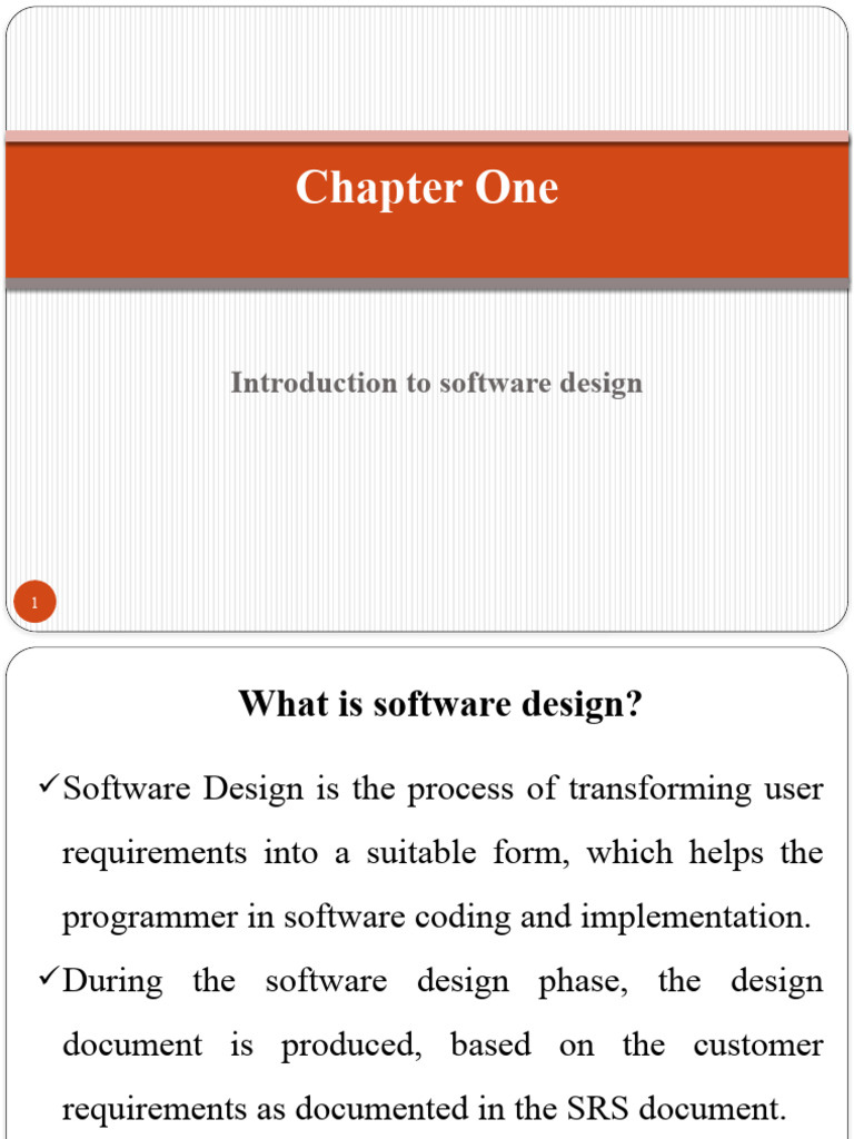 Chapter One - Introduction To Software Design | PDF | User Interface | Software