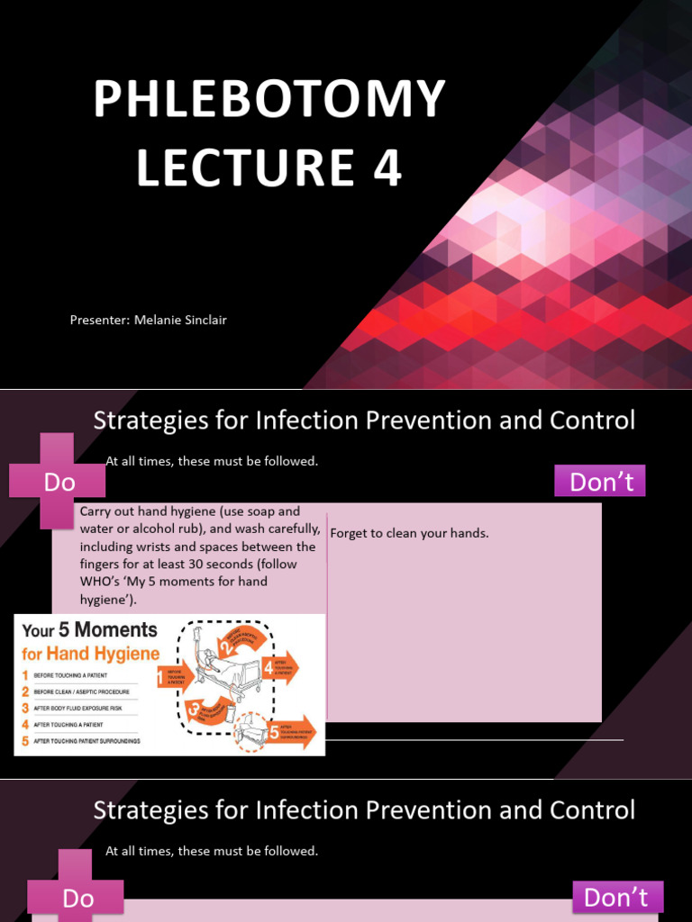 Phlebotomy MLT Lecture 4 | PDF | Medical Specialties | Medicine