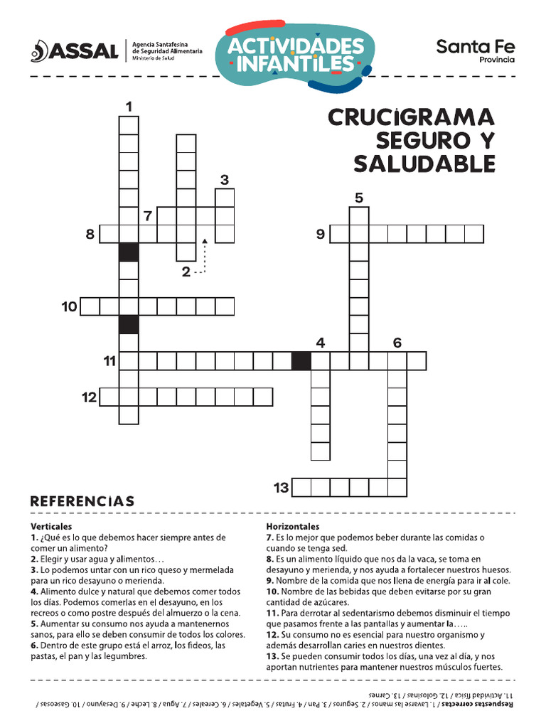Assal Crucigrama Saludable | PDF