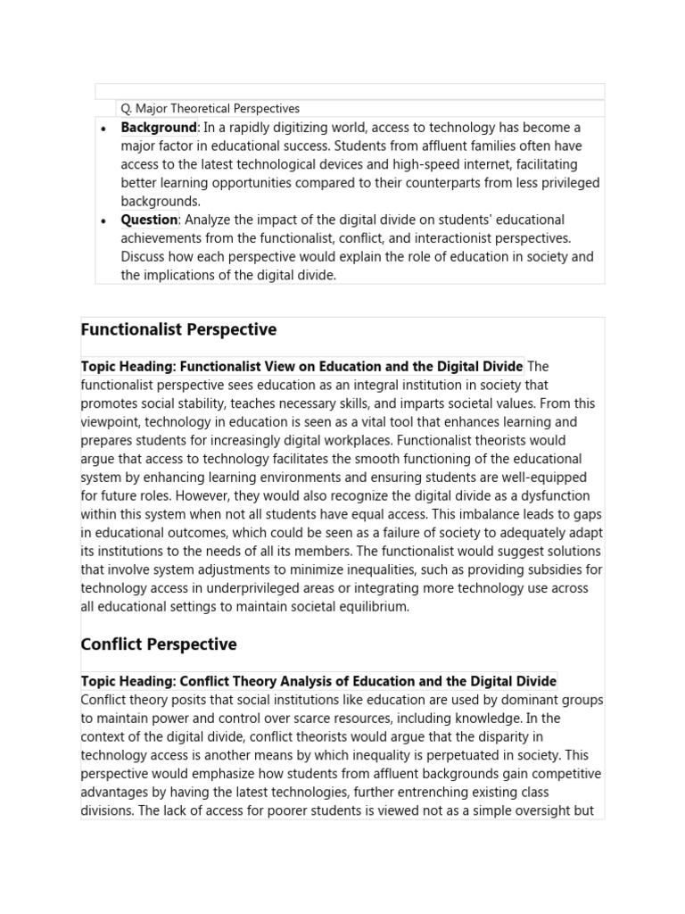 Impact of Digital Divide on Education | PDF | Society | Social Inequality