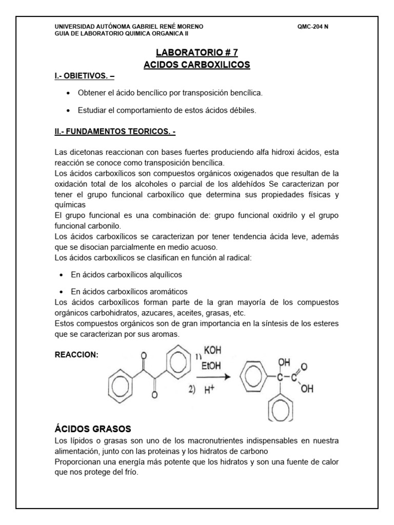 Laboratorio 7 QMC Org | PDF | gordo | Grasa saturada