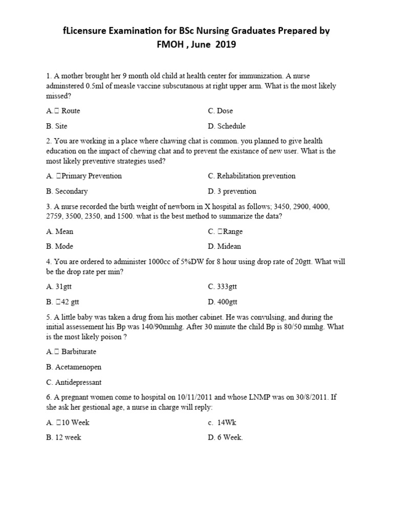 Exit Exam | PDF | Childbirth | Physical Examination