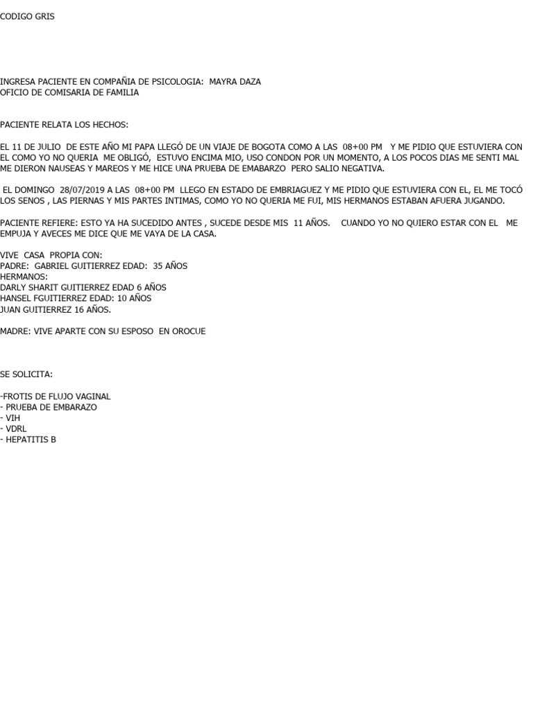 CODIGO GRIS - Docx ADAV | PDF