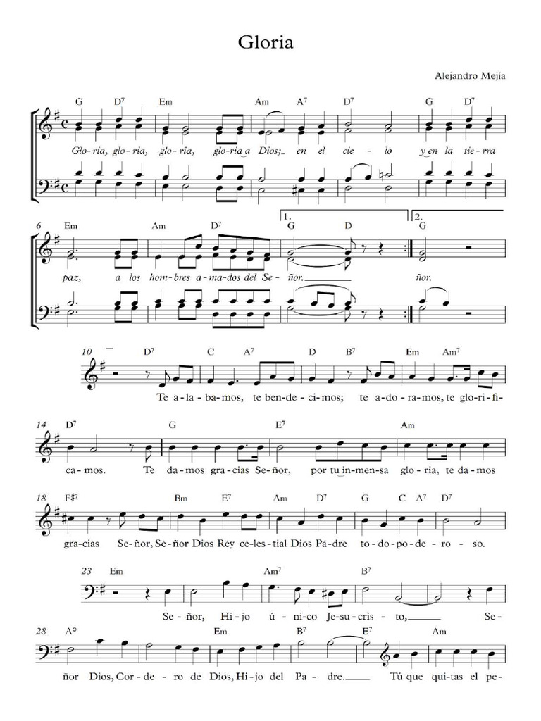 Gloria Melodica-Alejandro Mejia | PDF