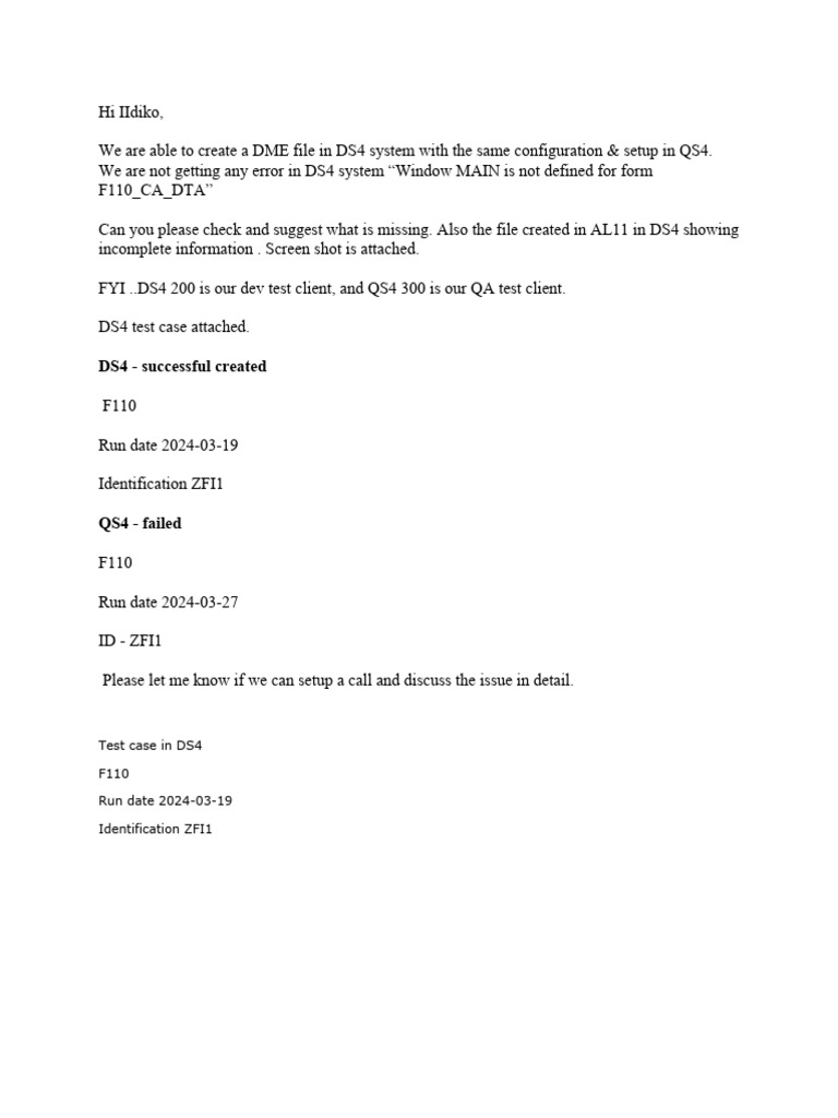 SAP DME File in DS4 System | PDF