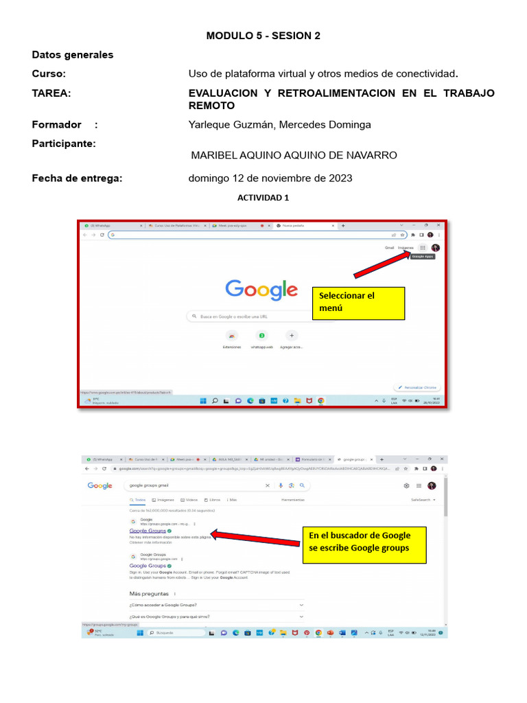 trabajo grupal tarea 2 modulo 5_12 DE OCTUBRE | PDF
