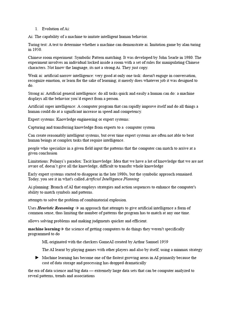 ai notes | Download Free PDF | Artificial Intelligence | Intelligence ...