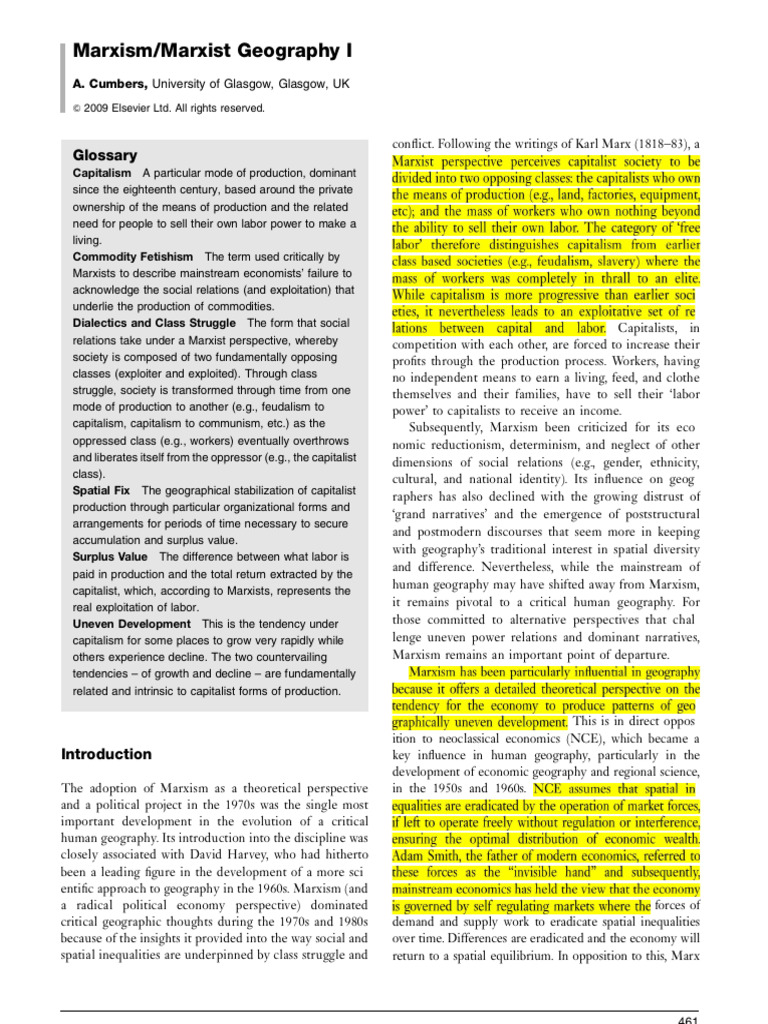 Marxism I Pdf Value Economics Marxism