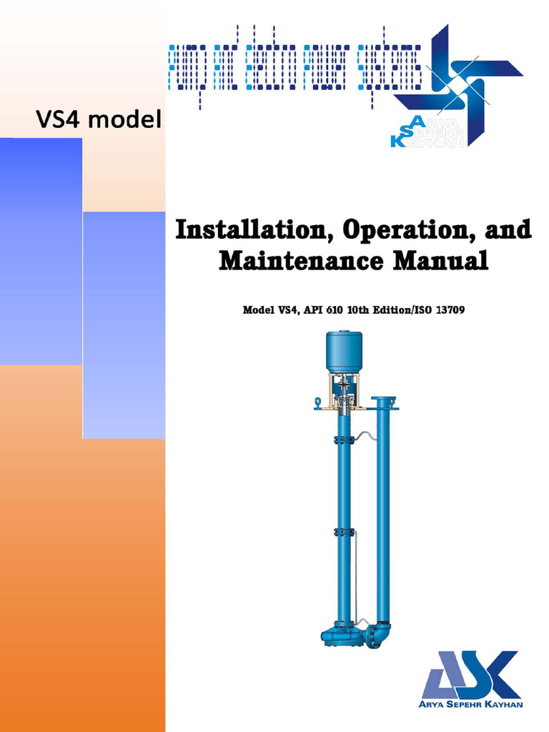 Vs4 Installation and Operation Manual 2012 | PDF | Pump | Hazards