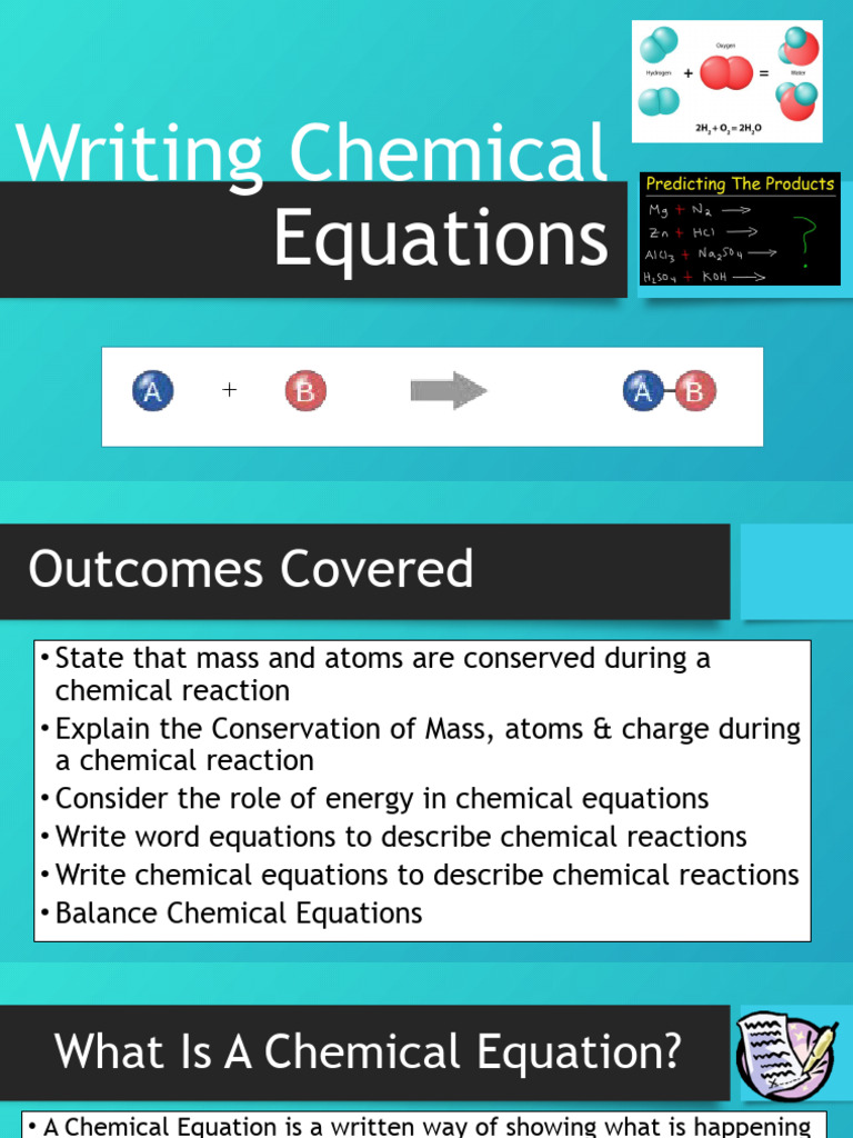6.2 Introduction To Writing Chemical Equations | PDF | Chemical ...