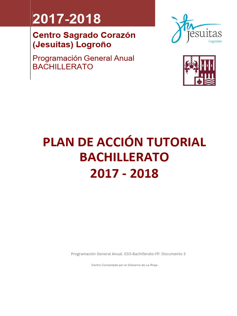 Plan De Acción Tutorial Bto 17 18 Pdf Maestros Aprendizaje