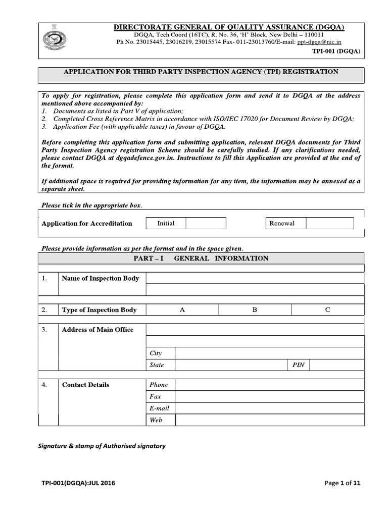 TPI Application | PDF