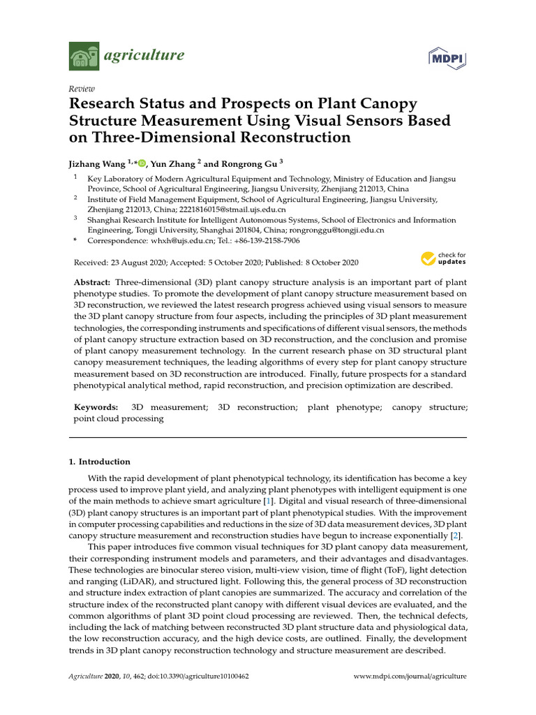 Wang Et Al. - 2020 - Research Status and Prospects On Plant Canopy ...