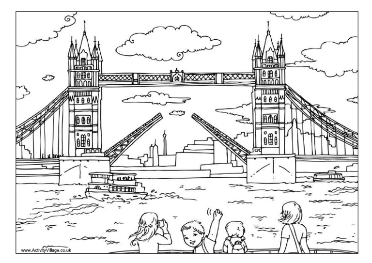 Tower Bridge Colouring Page | PDF