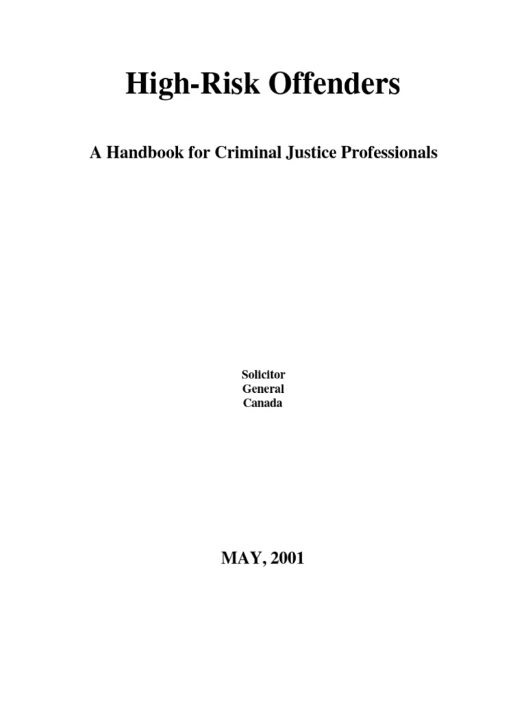 A Handbook For Criminal Justice Professionnel | PDF | Crimes | Crime ...