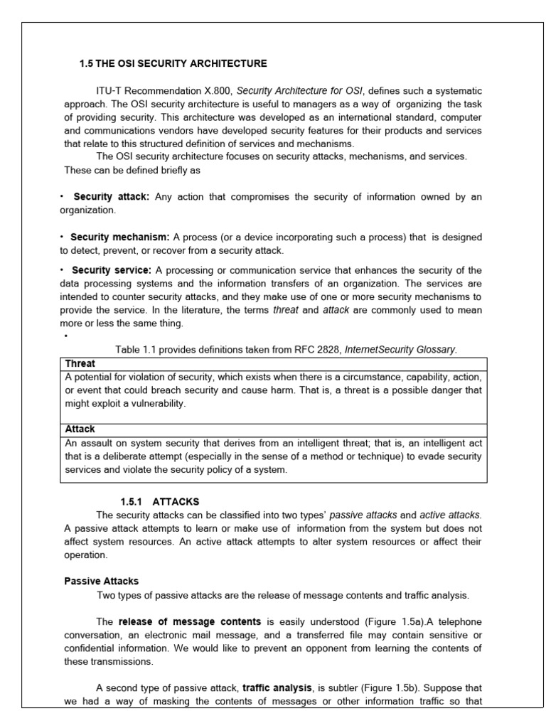 OSI Security Architecture Overview | PDF | Security | Computer Security