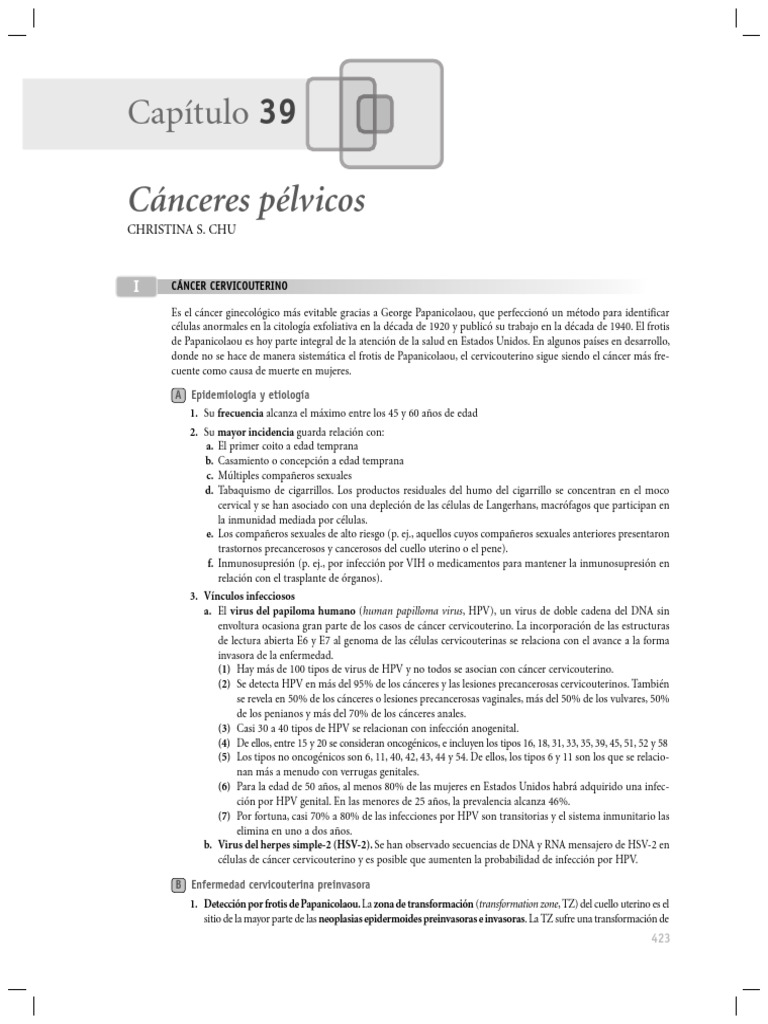 CANCER PÉLVICO-OVARIO-VAGINAL NMS Ginecología y Obstetricia 2019 Williams-Lippicort-441-452 ...
