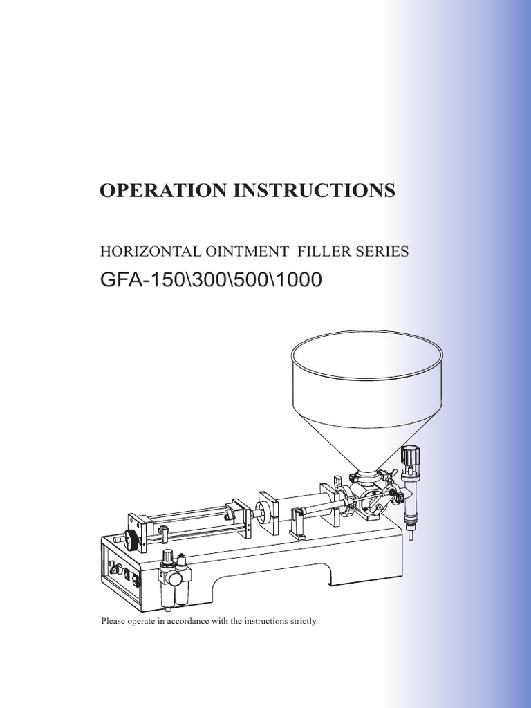 Manual Operate of Filling Machine | PDF | Valve | Safety