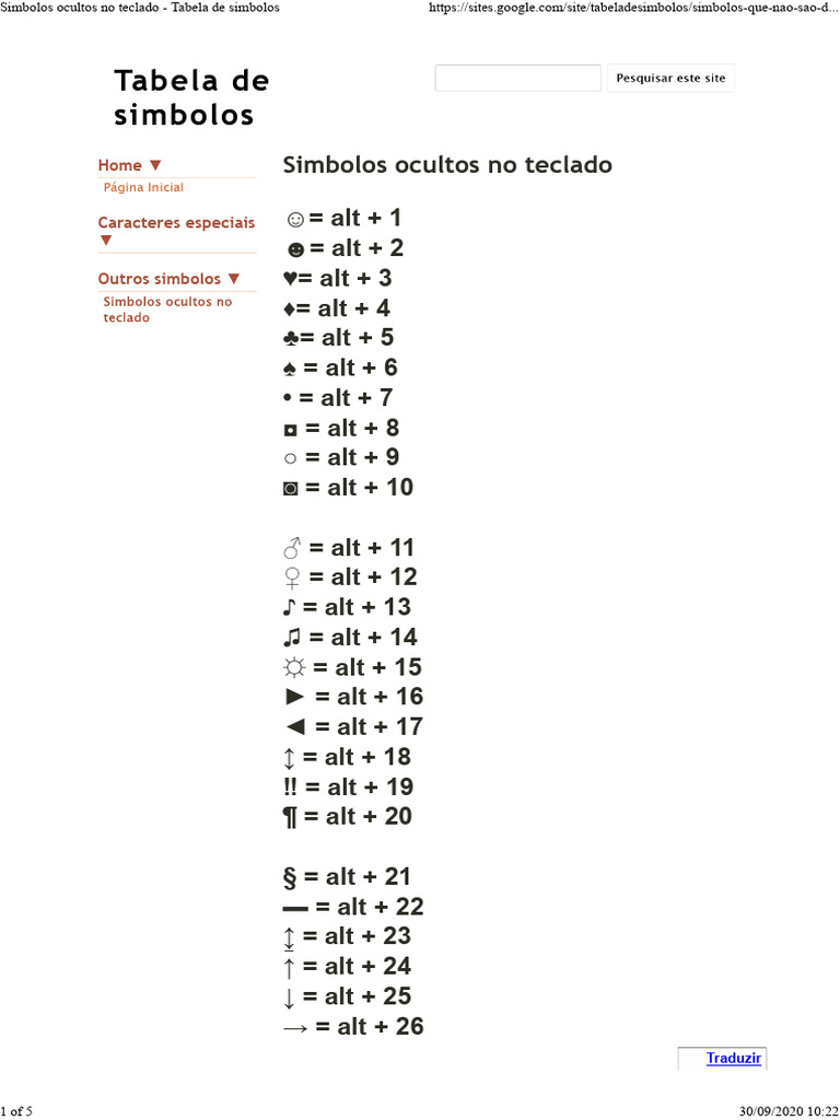 Tabela ASCH | PDF