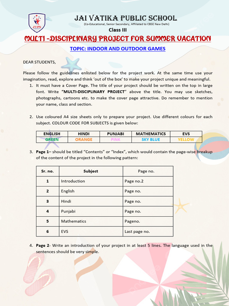 Circular 20240527144517 Class 3 Multi-Disciplinary Project | PDF