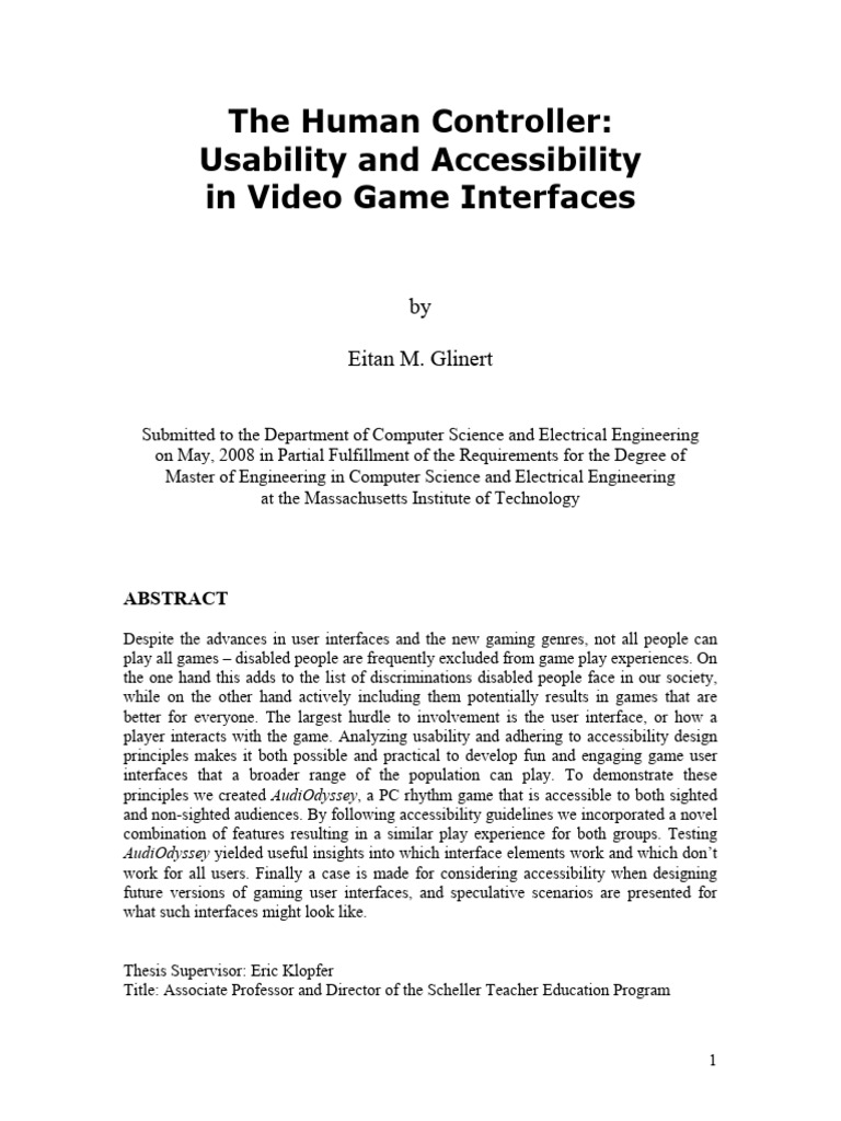 The Human Controller | PDF | Usability | Accessibility
