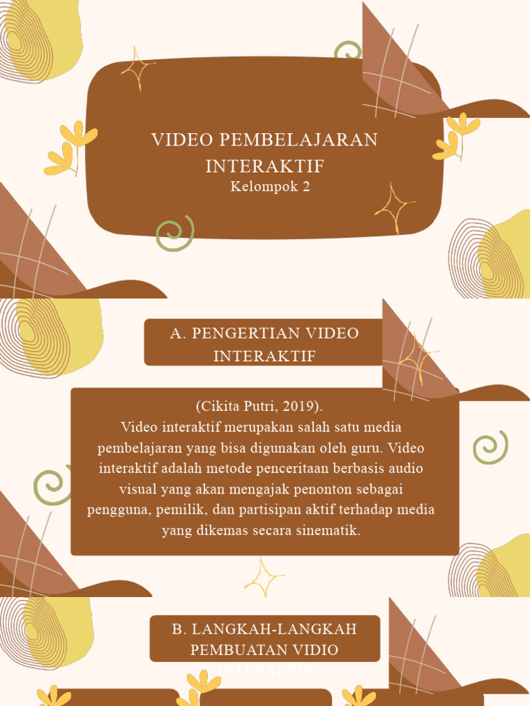 Contoh Video Pembelajaran Interaktif | PDF