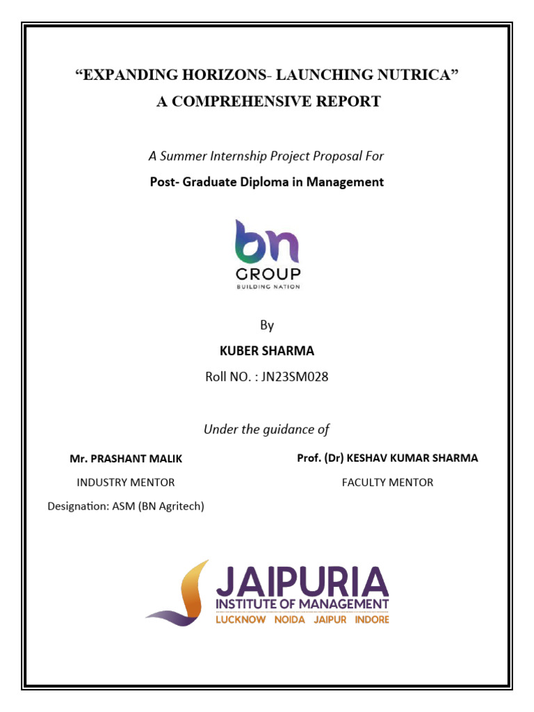 Kuber Report Sip Proposal | PDF | Consumer Behaviour | Brand