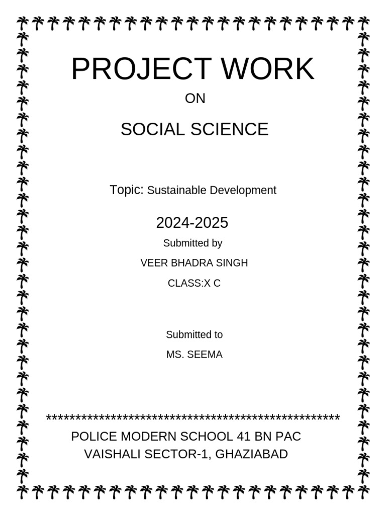 Project Work: Social Science | PDF | Sustainability | Sustainable ...