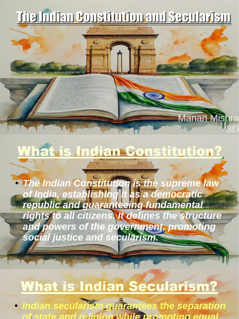 Indian Constitution and Secularism Explained | PDF