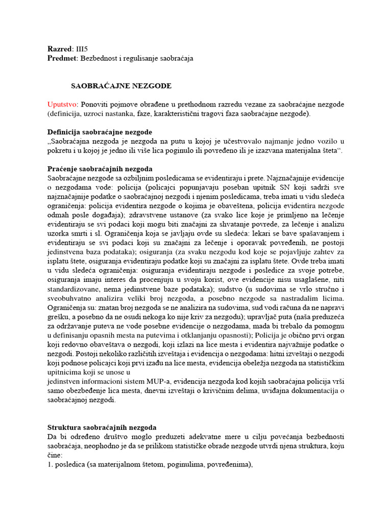 Pojam Saobracjane Nezogde I Faze | PDF