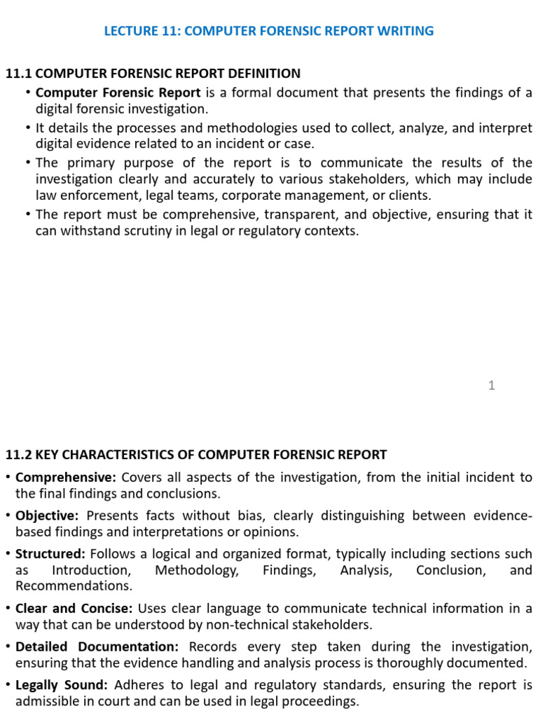 7.0 Forensics Lecture 11 | PDF | Computer Forensics | Forensic Science