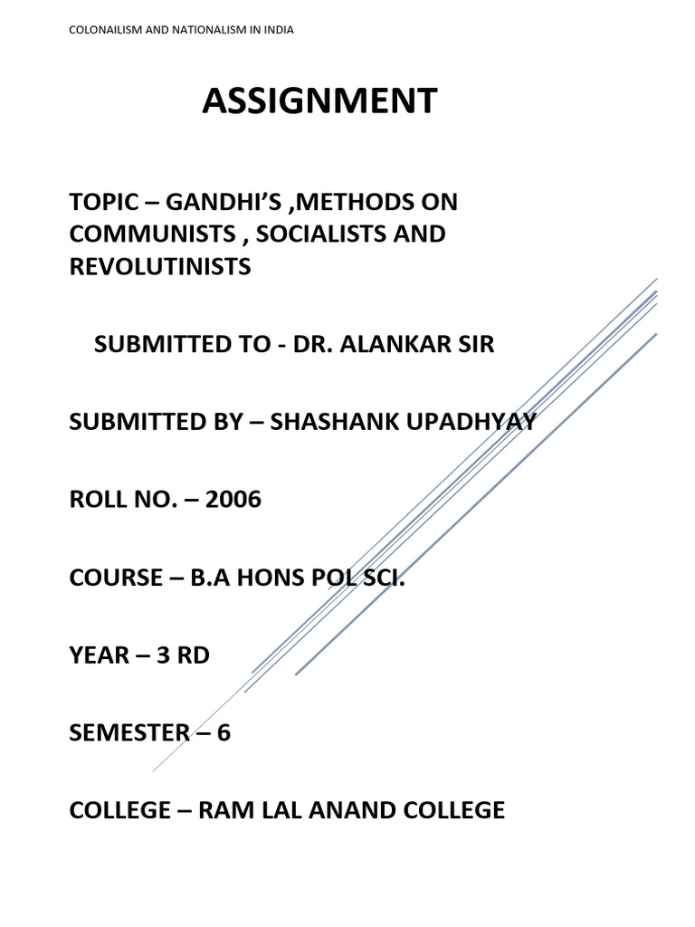 Colonialism and Nationalism in India | PDF | Communism | Socialism